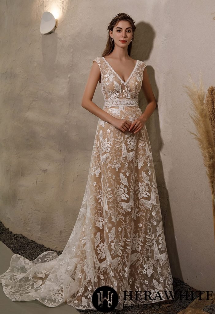 Robe De Mariée Bohème Dentelle Robes De Mariée Comtesse Mariage