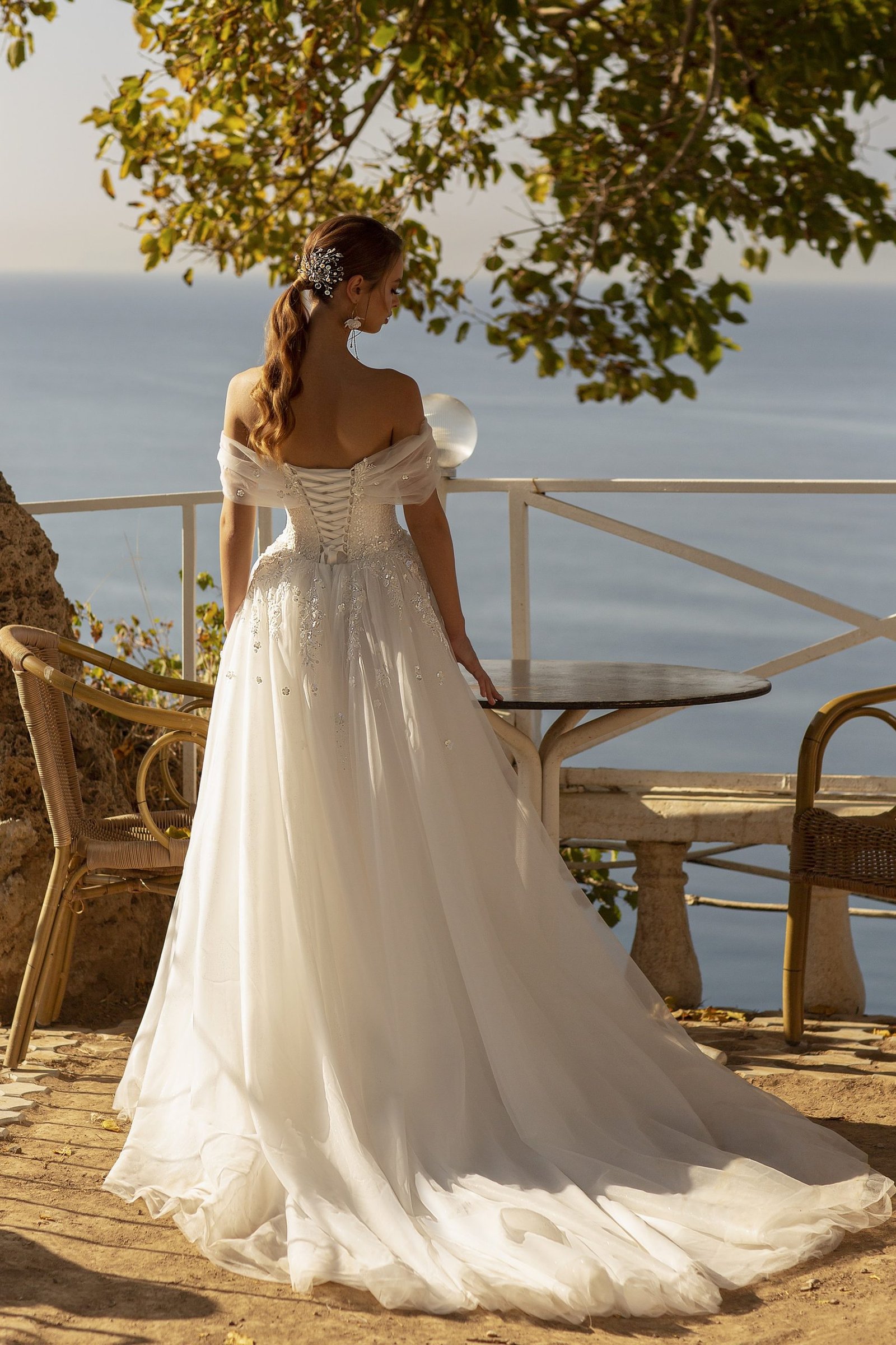 Robe De Mariée Princesse Manches Tombantes Blanche | Robes de Mariée ...