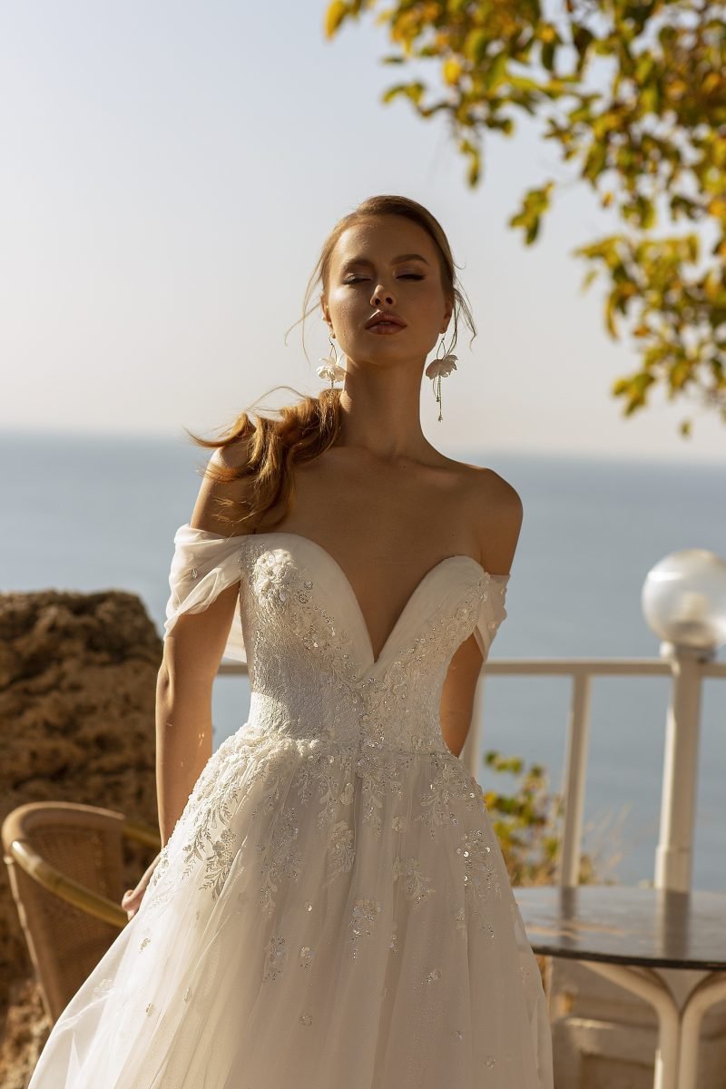 Robe De Mariée Princesse Manches Tombantes Blanche | Robes de Mariée ...